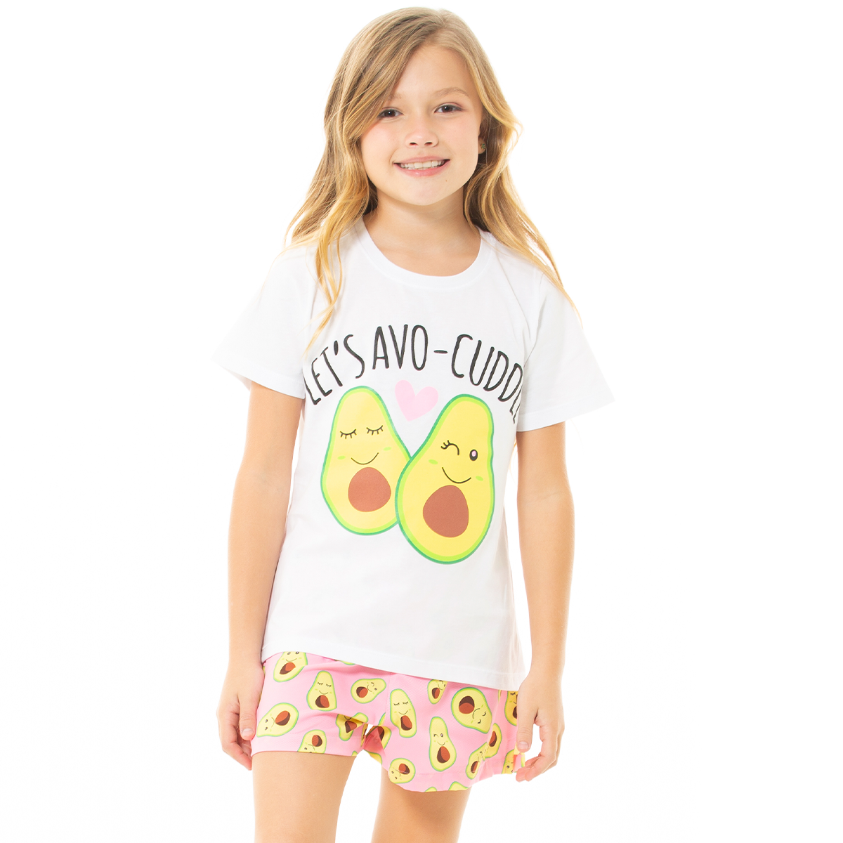Girls' Avocado Pajama Set – “Let’s Avo-Cuddle” – Nauty Blue Intl