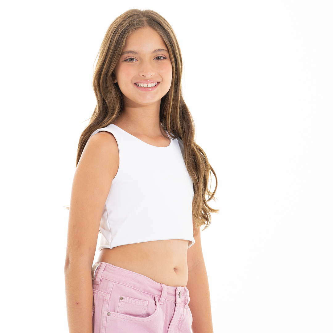 WHITE CROP TOP FOR GIRLS – Nauty Blue Intl
